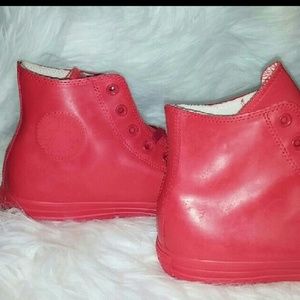 Converse | Shoes | Converse Chuck Taylor Red Rubber Shoe Boot | Poshmark